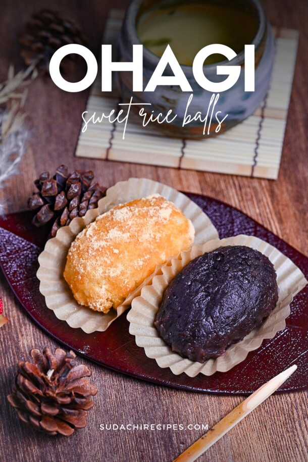 Ohagi (Botamochi) Sweet Rice Balls | Sudachi