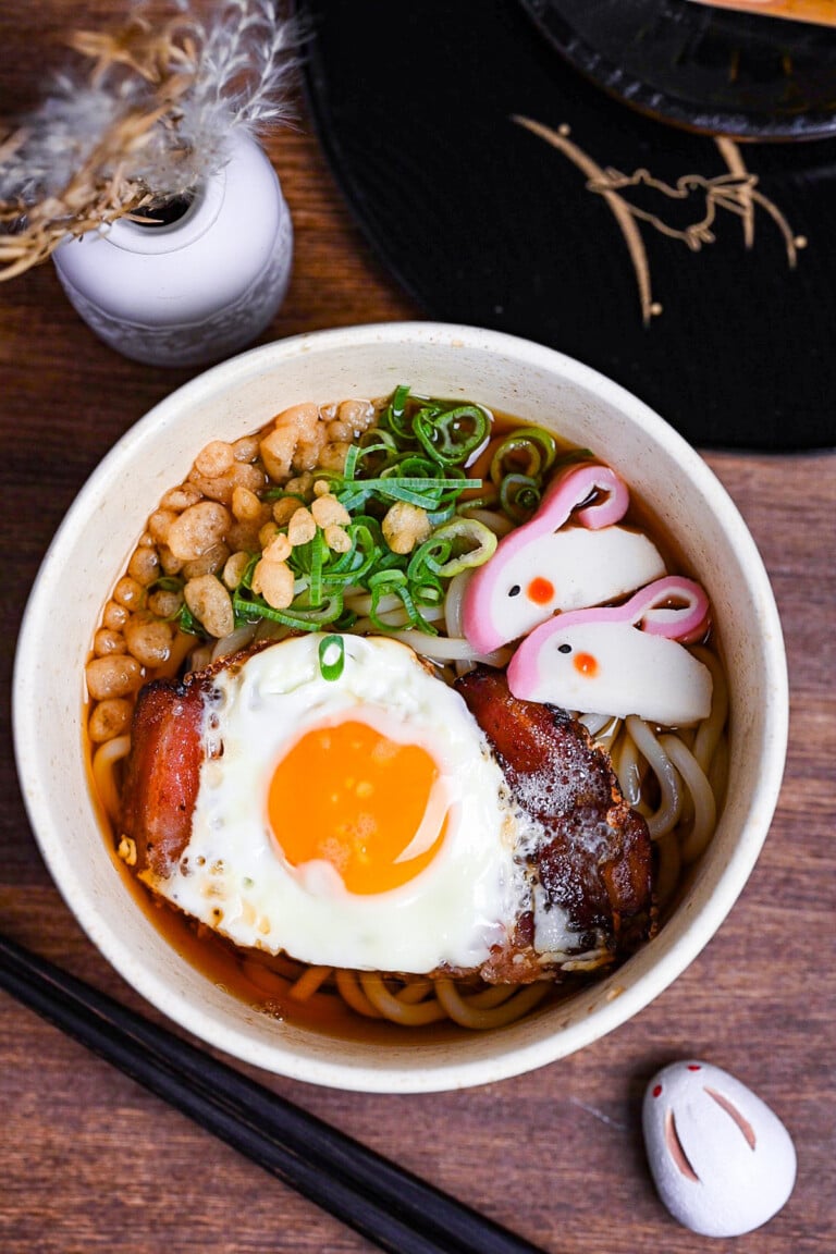 Tsukimi Udon Noodle Soup (Egg Udon) | Sudachi