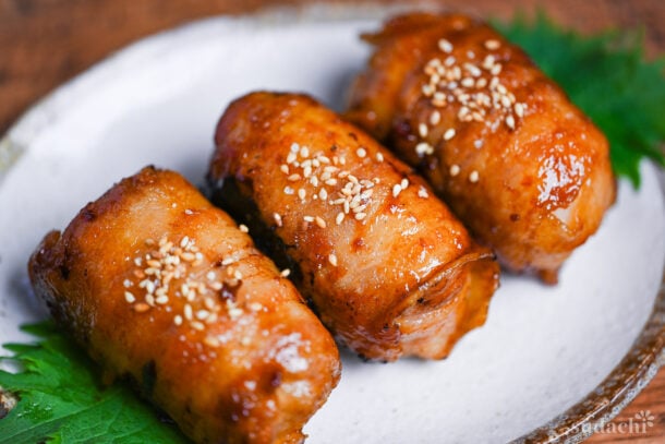 Pork-Wrapped Rice Balls (Nikumaki Onigiri) | Sudachi