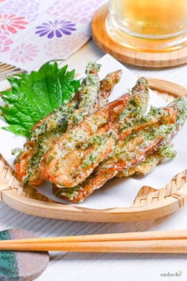 Chikuwa Isobe Age (Japanese Fish Cake Tempura with Seaweed) | Sudachi
