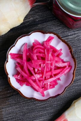 Japanese Red Pickled Ginger (Homemade Benishoga) | Sudachi