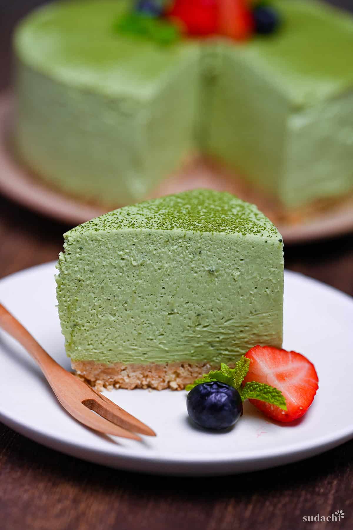 Matcha Rare Cheesecake (No Bake) | Sudachi