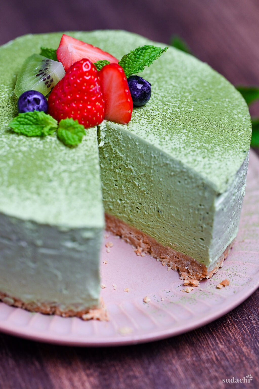 Matcha Rare Cheesecake (No Bake) | Sudachi