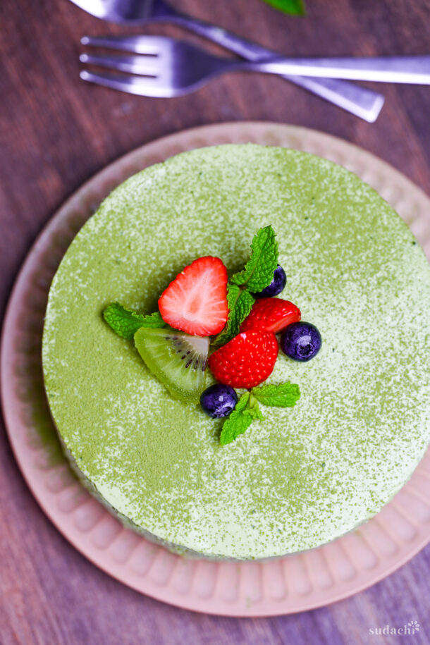 Matcha Rare Cheesecake (No Bake) | Sudachi