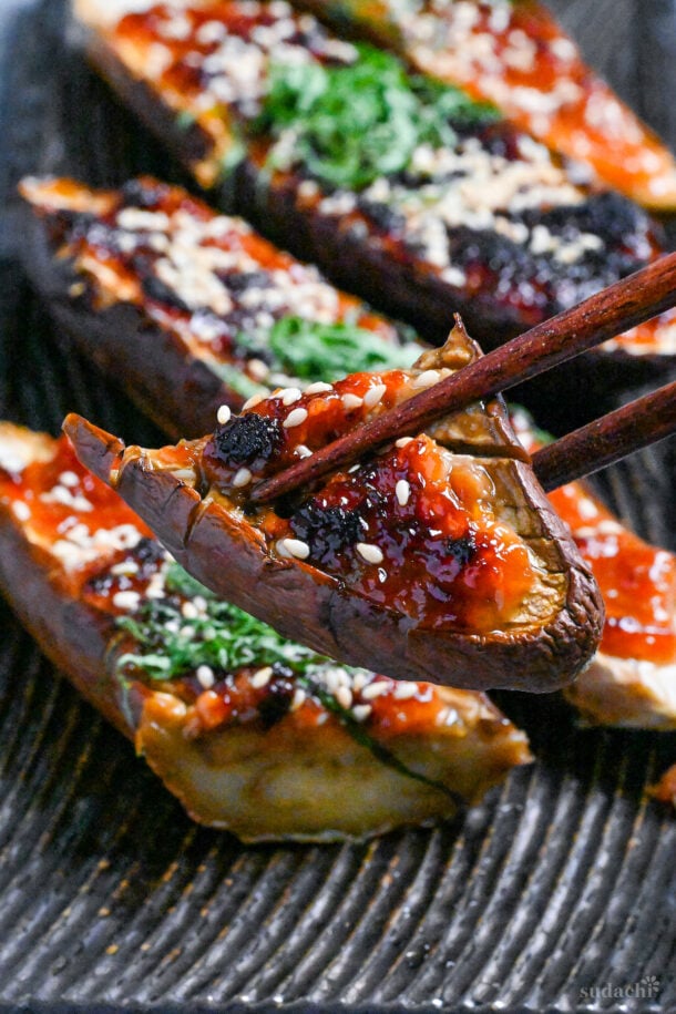 Nasu Dengaku (Grilled Eggplant with Miso Glaze) | Sudachi