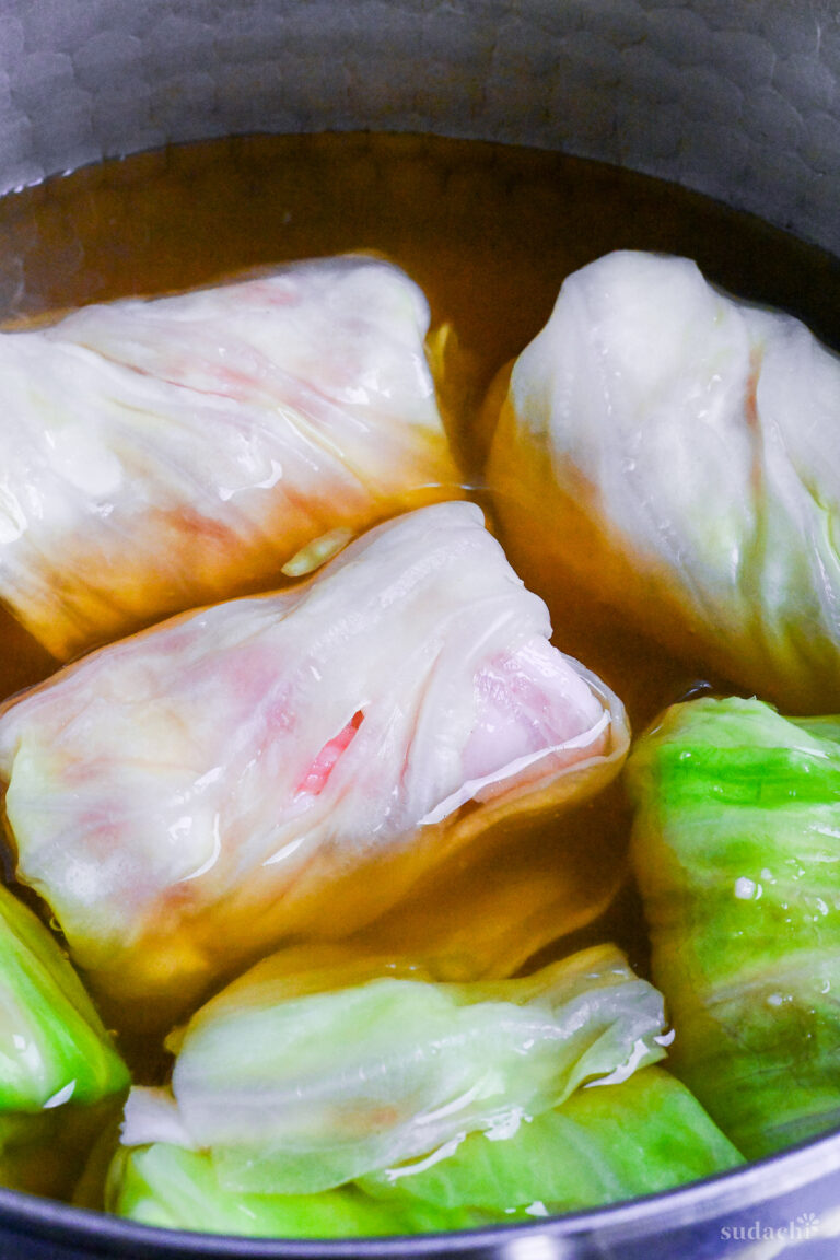 Japanese Style Cabbage Rolls (Roru Kyabetsu) | Sudachi