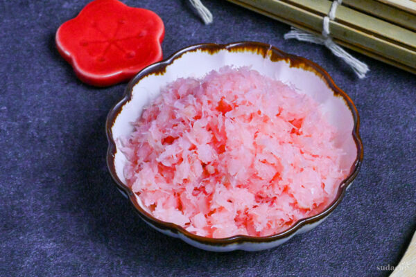 Homemade Sakura Denbu (Fluffy Pink Fish Flakes) | Sudachi
