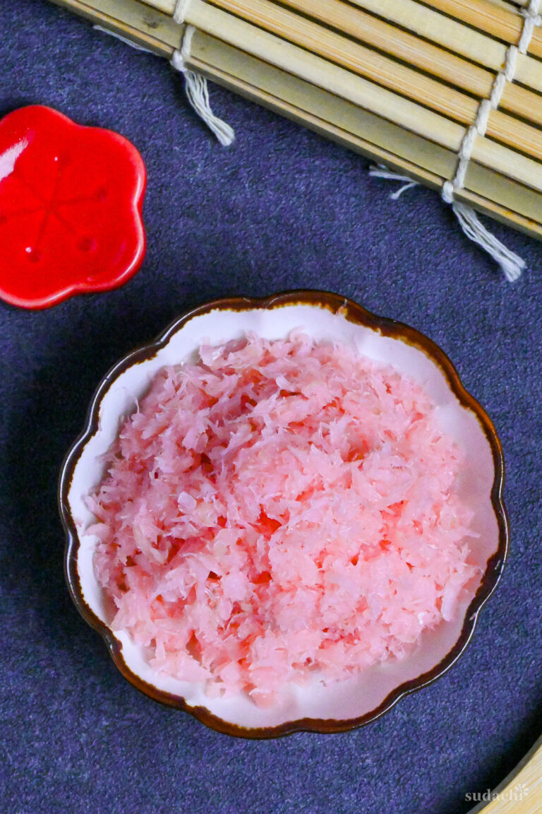 Homemade Sakura Denbu (Fluffy Pink Fish Flakes) | Sudachi