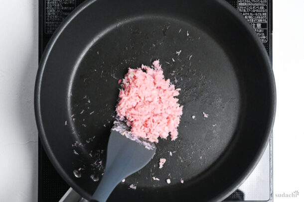 Homemade Sakura Denbu (Fluffy Pink Fish Flakes) | Sudachi