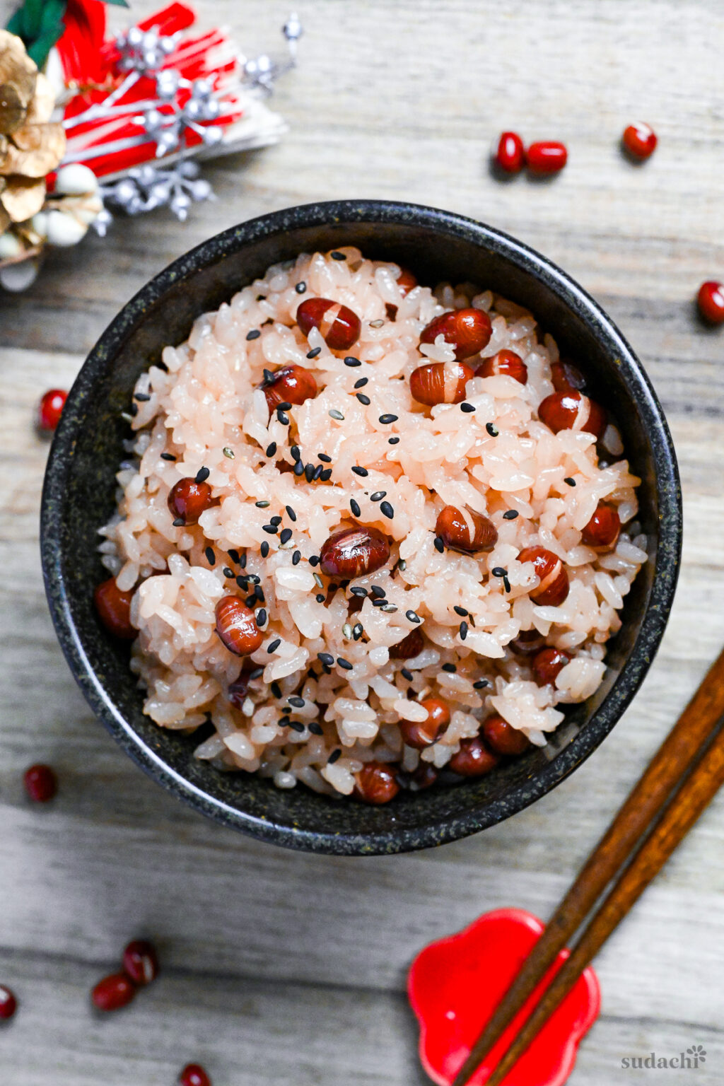 Sekihan (Japanese Red Bean Rice) | Sudachi