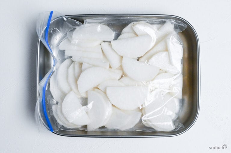 Quick & Easy Takuan (Yellow Daikon Pickles) | Sudachi
