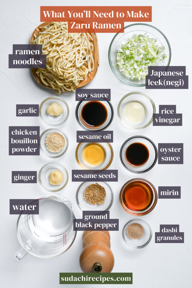 Zaru Ramen (Cold Dipping Ramen) | Sudachi