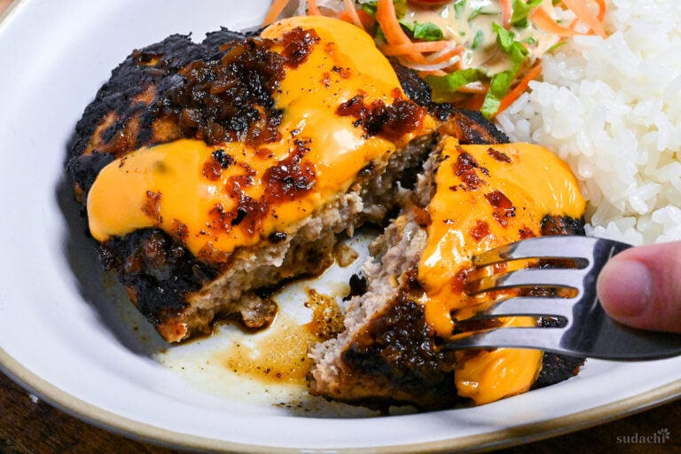 Bikkuri Donkey Copycat Hamburger Steak (Cheese Burg Dish) | Sudachi