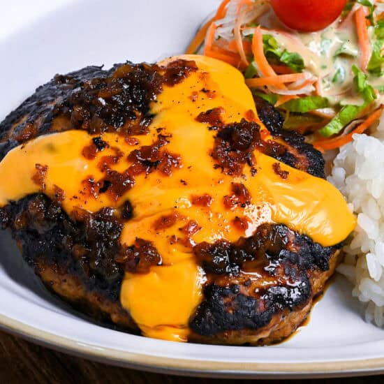Bikkuri Donkey Copycat Hamburger Steak (Cheese Burg Dish) | Sudachi
