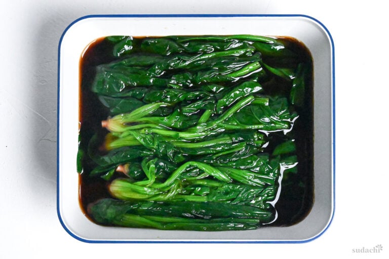 Spinach Ohitashi (Japanese Spinach Salad in Dashi) | Sudachi