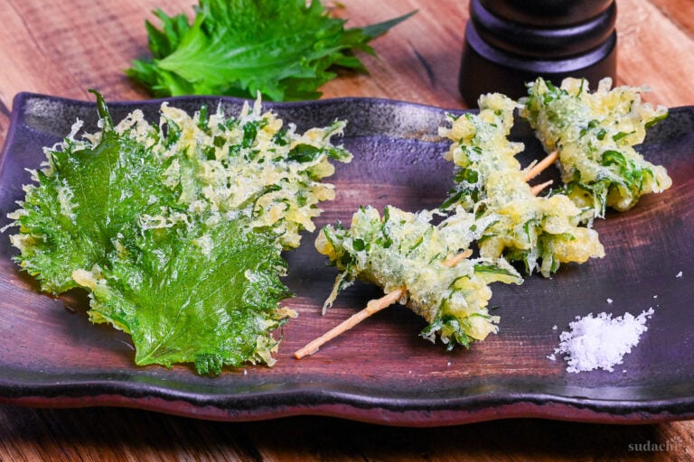 Perilla Leaf Tempura 3 Ways (Ooba/Shiso no Tempura) | Sudachi