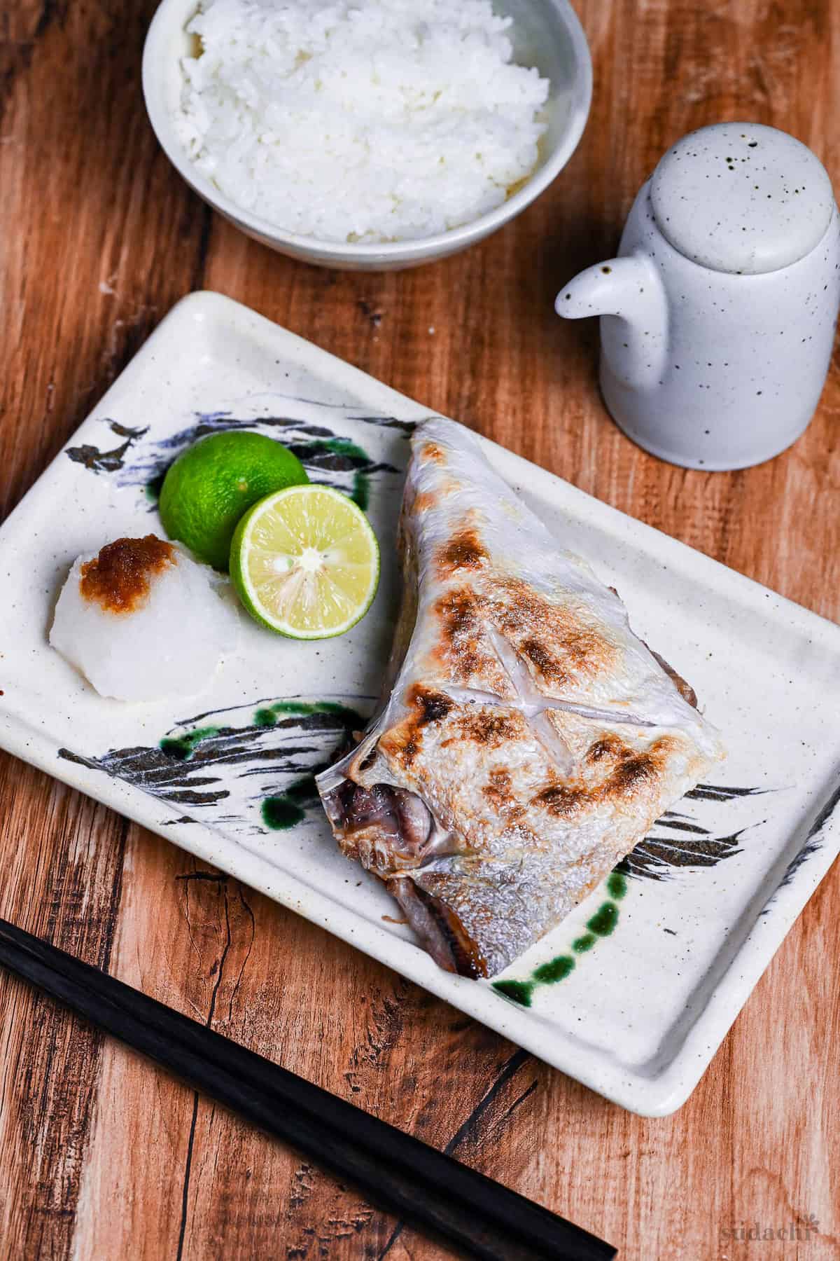Hamachi Kama Shioyaki (Grilled Yellowtail Collar) | Sudachi