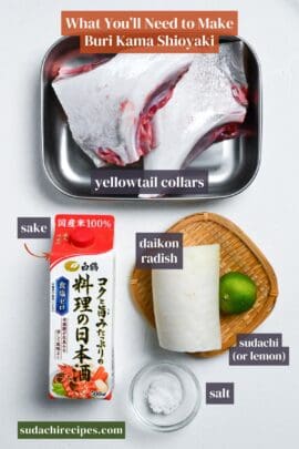 Hamachi Kama Shioyaki (Grilled Yellowtail Collar) | Sudachi