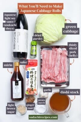 Japanese Style Cabbage Rolls (Roru Kyabetsu) | Sudachi